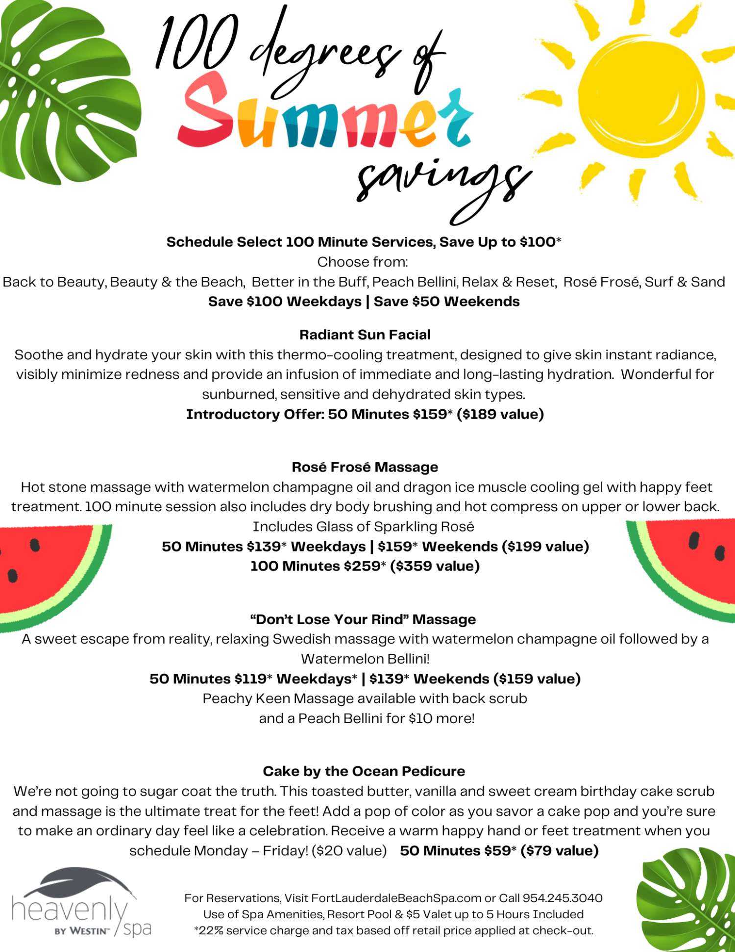 Spa Specials in Fort Lauderdale - Spa Promotions | Westin Heavenly Spa